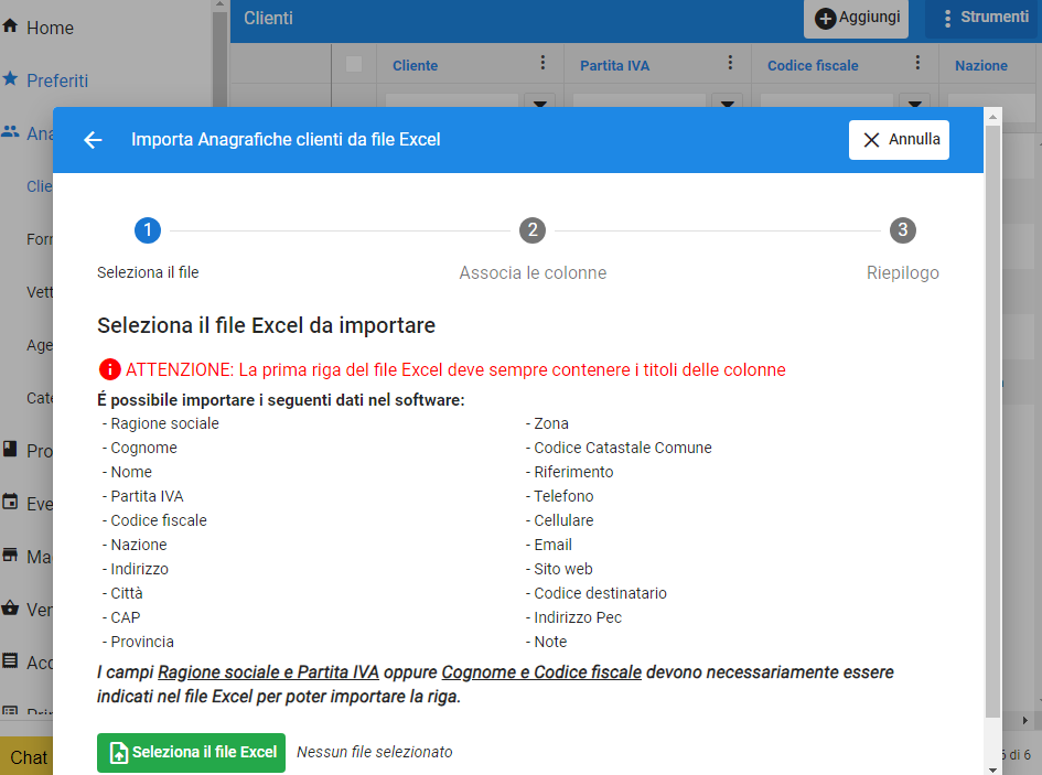 Gestione anagrafica clienti da file excel: Guida pratica per l'import